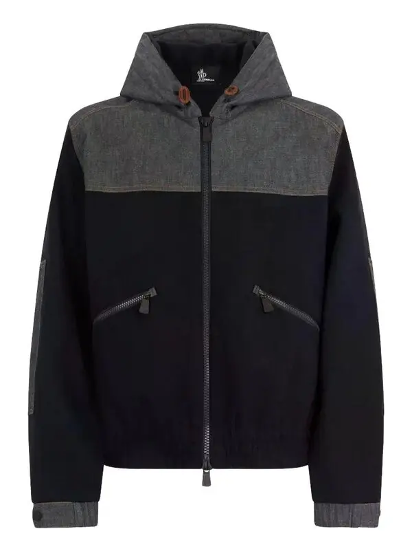 Moncler Hooded Panelled Jacket - Blue