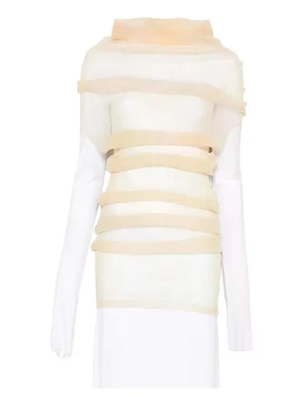 Rick Owens Tube Ribbed Top - Neutrals