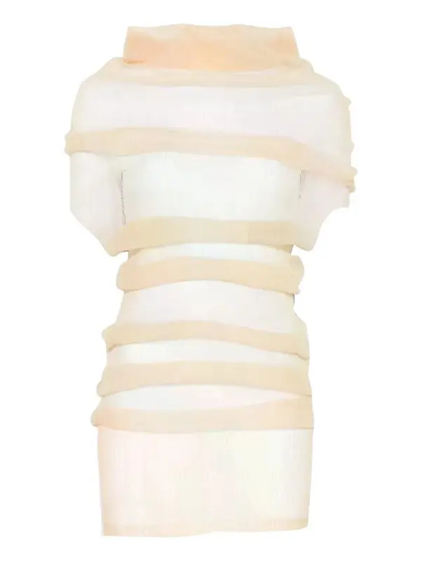 Rick Owens Tube Ribbed Top - Neutrals