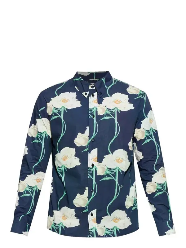 Kenzo Floral Print Shirt - Blue