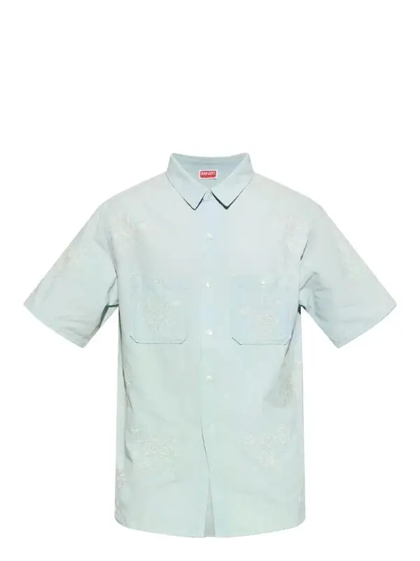 Kenzo Embroidered Pocket Shirt - Blue