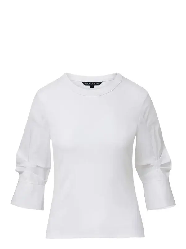 Veronica Beard Junia Ruffled-sleeve Blouse - White