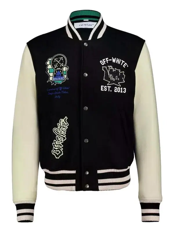 Off-White Panthers Varsity Jacket - Black