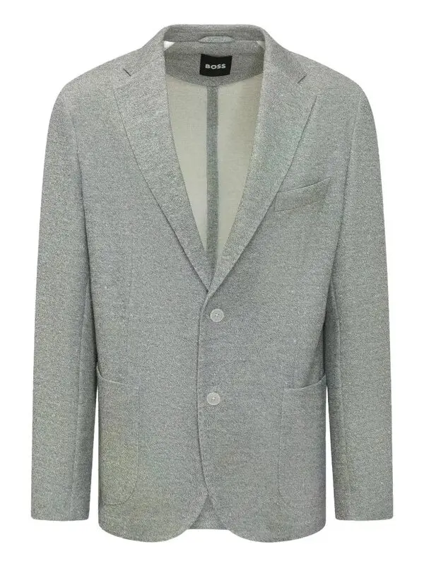 BOSS Hanry Single-breasted Blazer - Grey