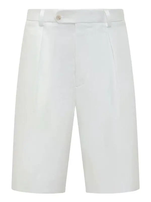 BOSS X David Beckham Pleated Shorts - White