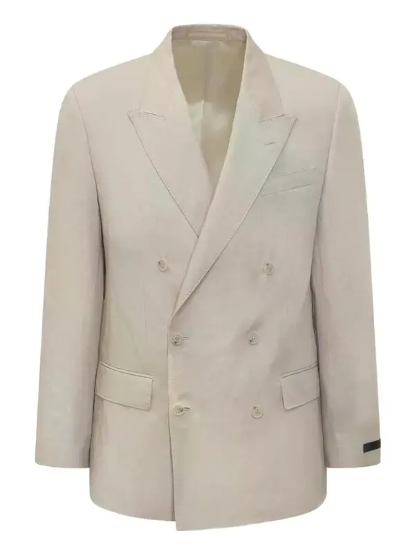 BOSS X David Beckham Double-breasted Blazer - Neutrals