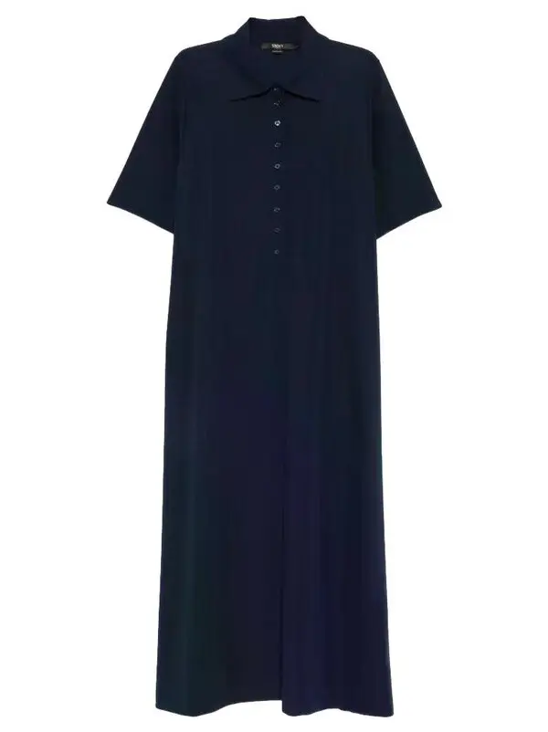 Seventy Buttoned Maxi Shirt Dress - Blue