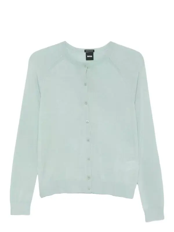 BOSS Fonami Button Cardigan - Green