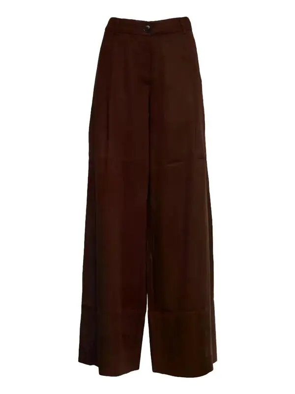 Essentiel Antwerp Wide Leg Justicia Trousers - Brown