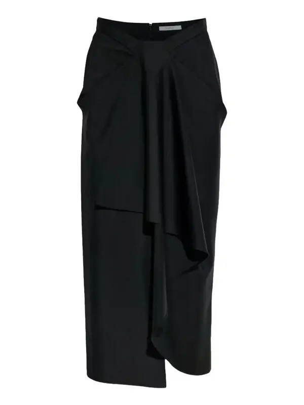 Givenchy Draped Midi Skirt - Black