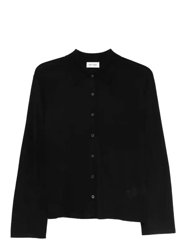 Soft Goat Featherlight Cardigan - Black