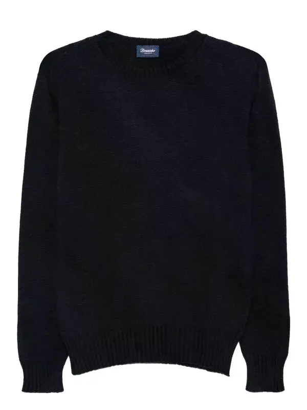 DRUMOHR Crew-neck Cotton Sweater - Blue