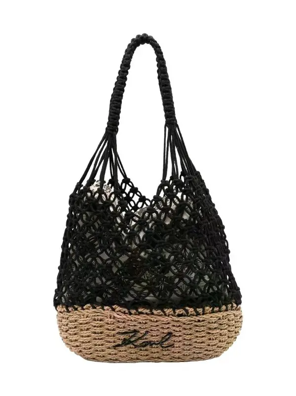 Karl Lagerfeld Logo-embellished Beach Bag - Black