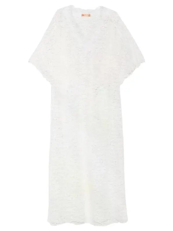 Ermanno Scervino Lace V-neck Dress - White