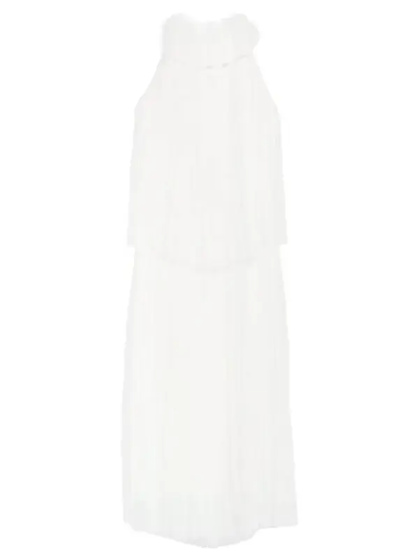 Fabiana Filippi Pleated Layered Maxi Dress - White