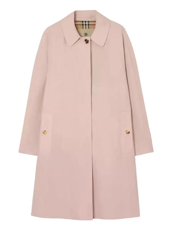 Burberry Mid-length Tropical Gabardine Camden Car Coat - Pink