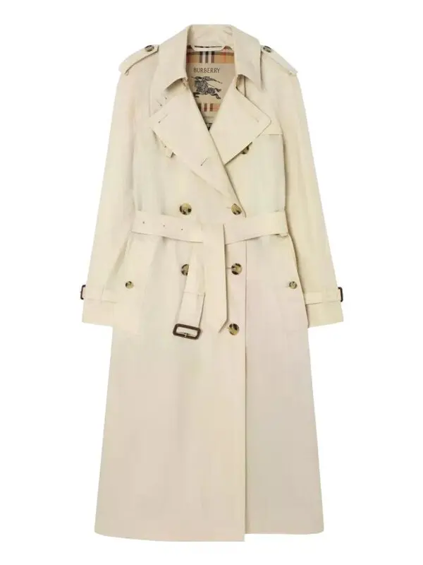 Burberry Tropical Gabardine Waterloo Trench Coat - Neutrals