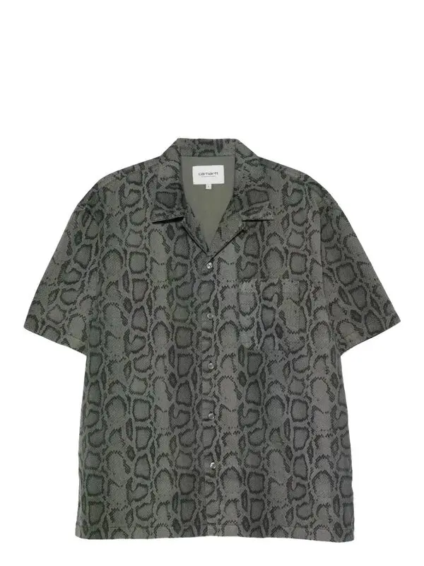 Carhartt Work In Progress Snakeskin-print Short-sleeve Shirt - Green