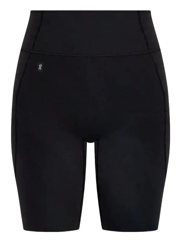 On High-waisted Shorts - Black