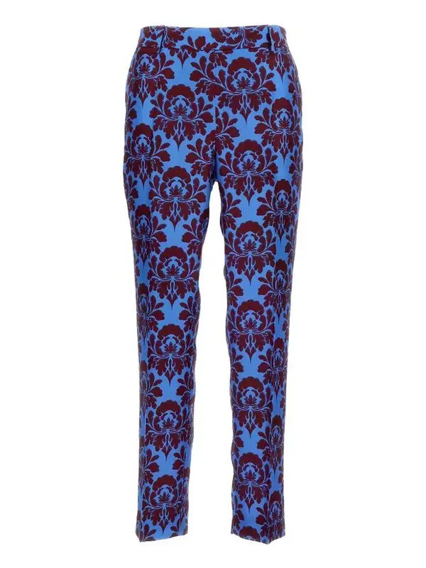 Alberto Biani Silk Trousers - Blue