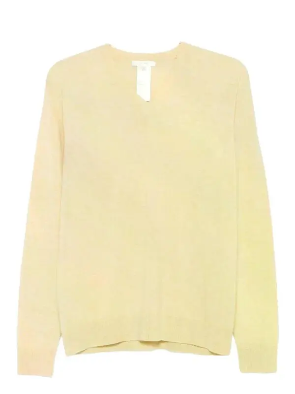 THE ROW V-neck Long Sleeve Sweater - Yellow