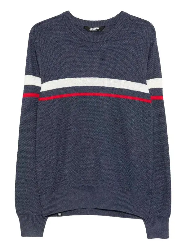Rossignol Striped Crew-neck Sweater - Blue