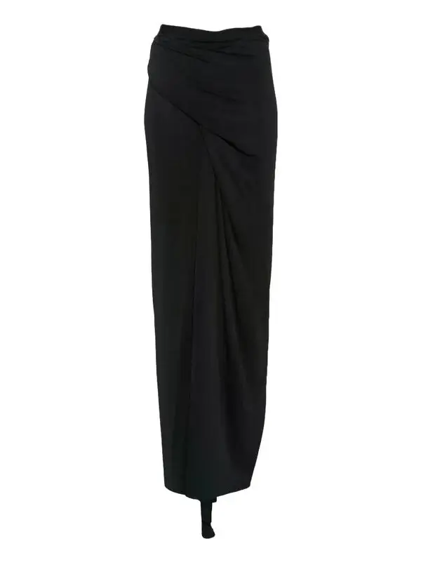 Rick Owens Draped Asymmetric Skirt - Black