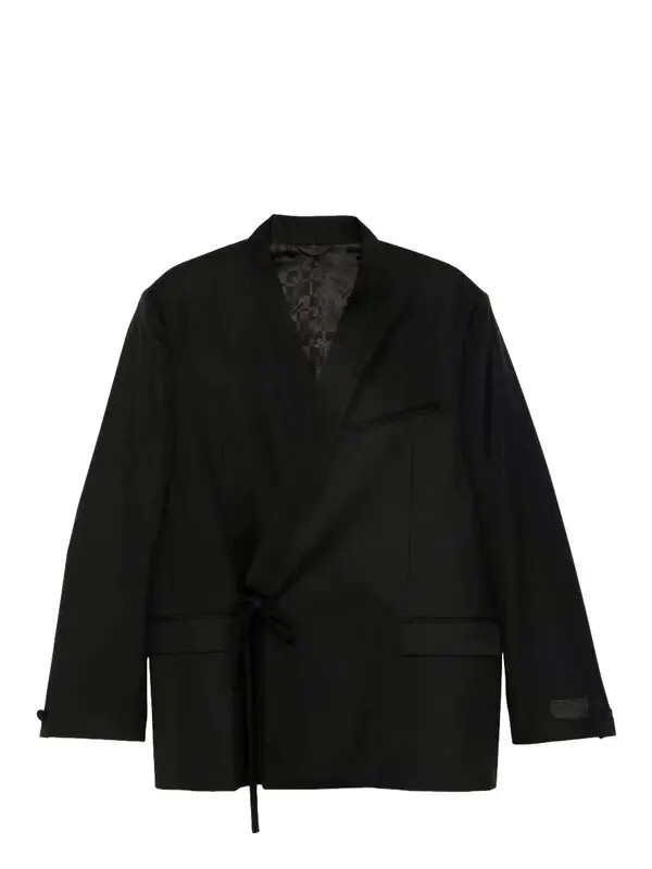Kenzo Tie-fastening Blazer - Black