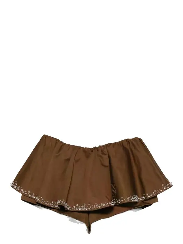 Giuseppe Di Morabito Embellished Shorts - Brown