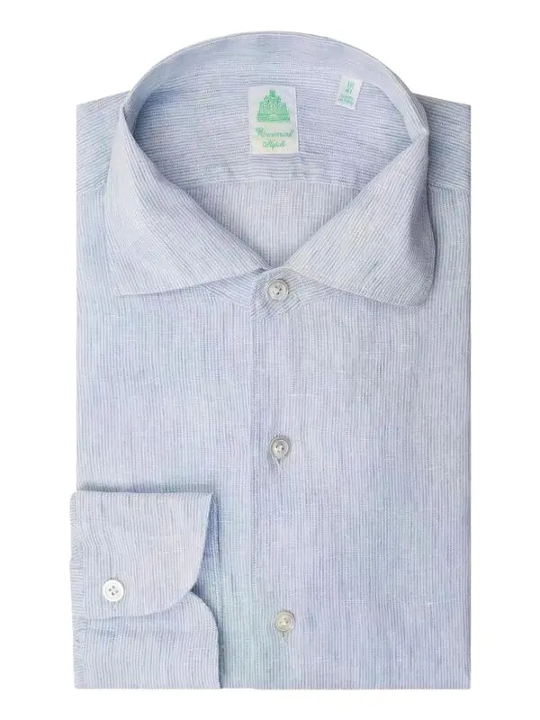 FINAMORE 1925 Tokyo Striped Shirt - Blue