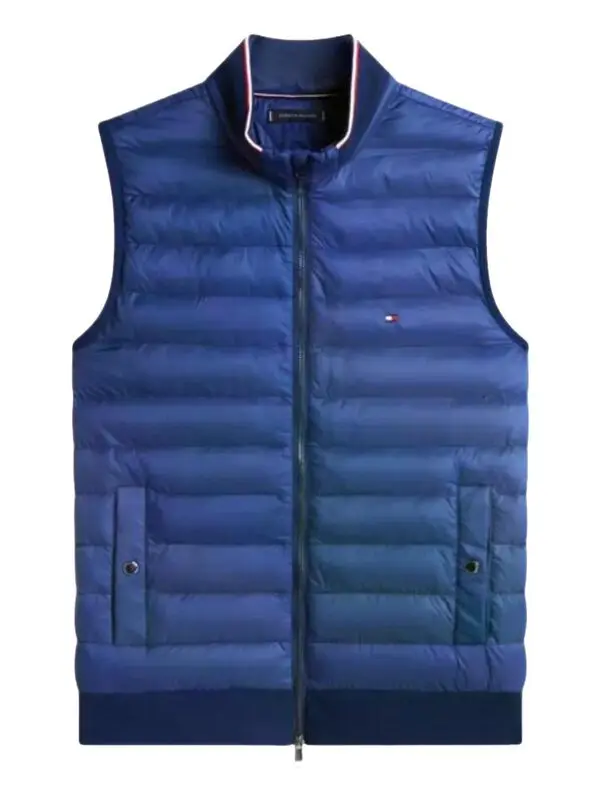 Tommy Hilfiger Quilted Collarless Gilet - Blue