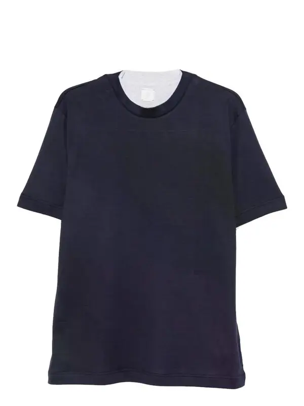 Eleventy Trimmed T-shirt - Blue