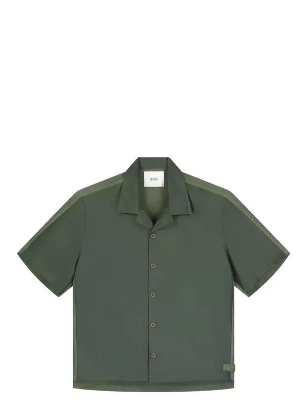 ARTE ANTWERP Panelled Short-sleeve Shirt - Green