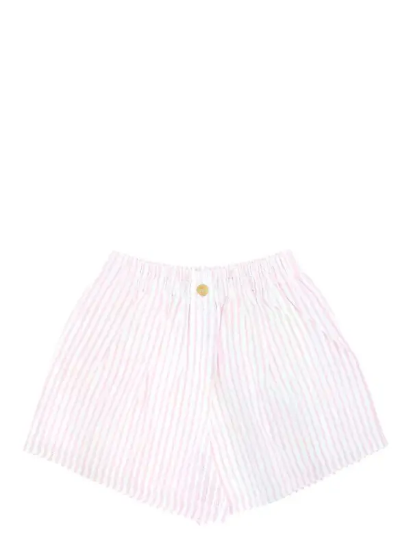 FORTE_FORTE Striped Button Shorts - Pink
