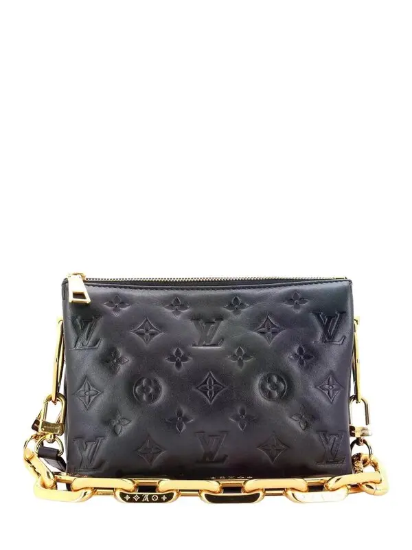 LOUIS VUITTON Coussin Bb Crossbody Bag Monogram Embossed Lambskin - Blue