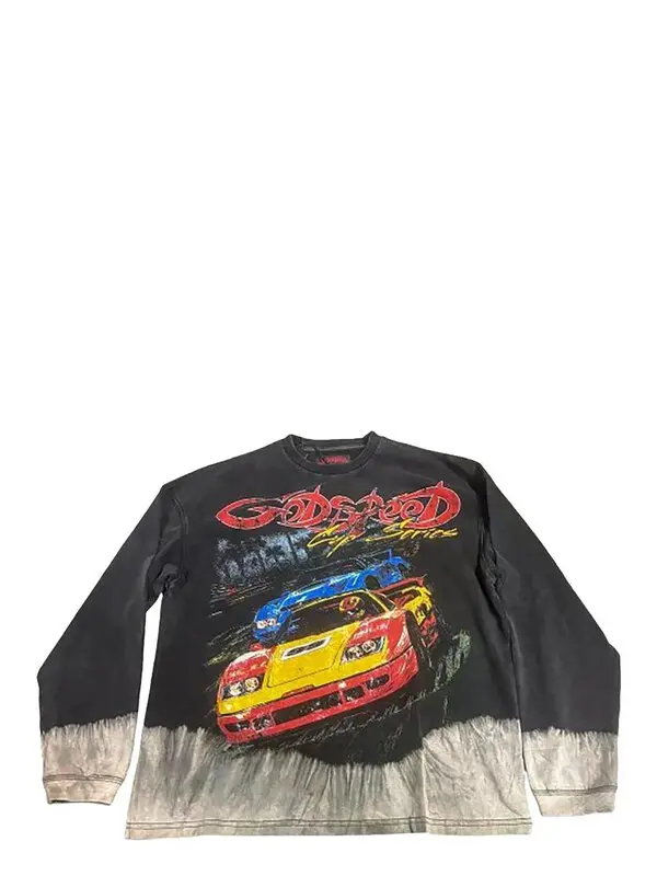 GODSPEED F.t.w Ls Bleached Wash Sweater - Black