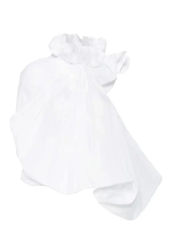 Comme Des Garçons Ruffled Blouse - White