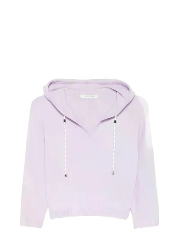 Dorothee Schumacher V-neck Hoodie - Purple