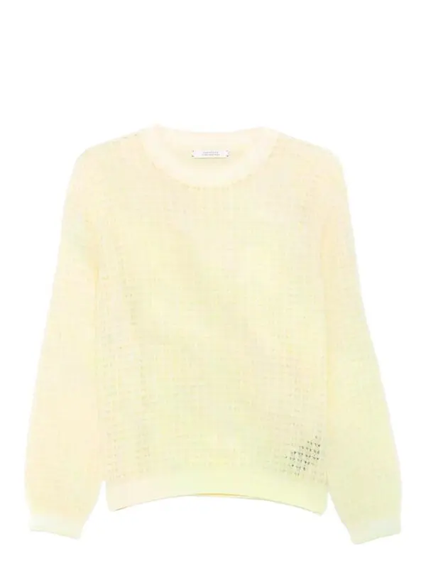 Dorothee Schumacher Open-knit Crew Neck Sweater - Yellow
