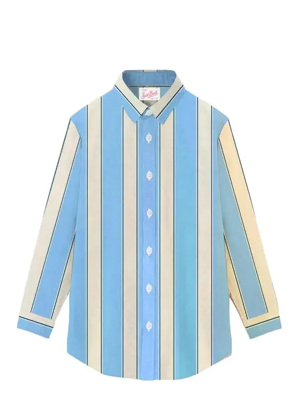 MC2 SAINT BARTH Brigitte Striped Shirt - Blue