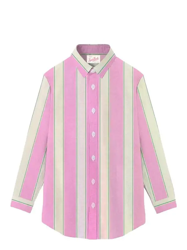MC2 SAINT BARTH Striped Buttoned Shirt - Pink