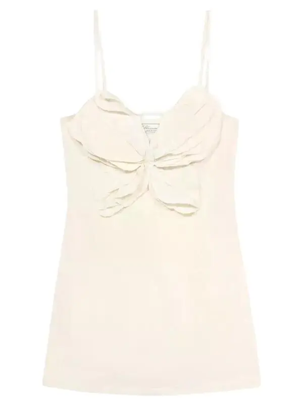 Blumarine Butterfly Appliqué Mini Dress - Neutrals