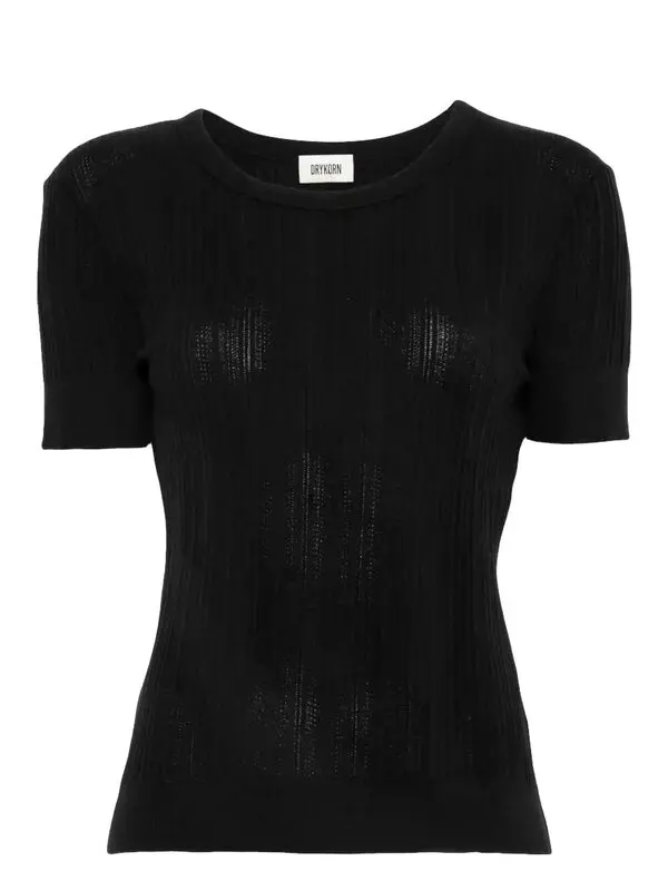 DRYKORN Koaly Ribbed T-shirt - Black