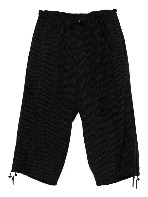 Yohji Yamamoto Striped Trousers - Black