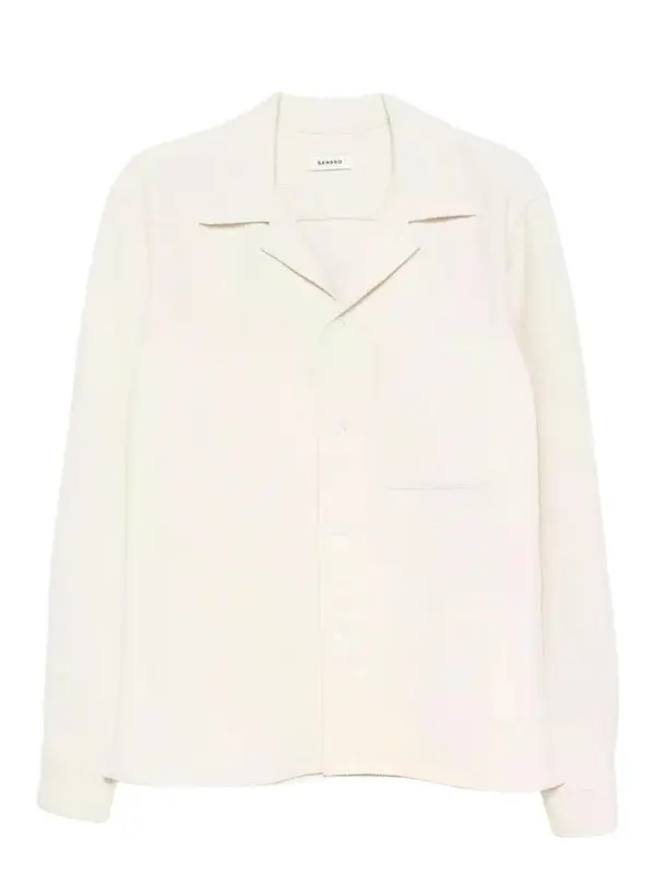 Sandro Polo-collar Pocket Shirt Jacket - White