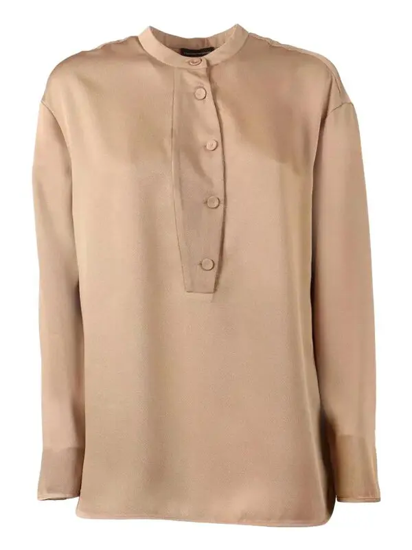 Emporio Armani Long Sleeve Blouse - Neutrals