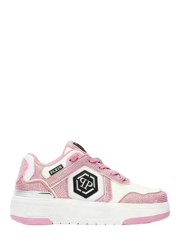 Philipp Plein Sk8r Rhinestones Low-top Sneakers - White