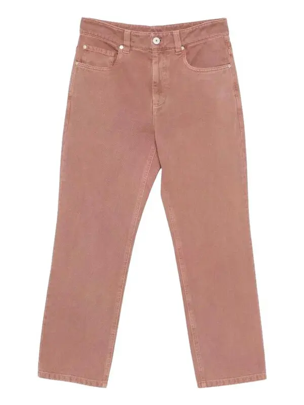 Brunello Cucinelli Five-pocket Straight Leg Jeans - Pink