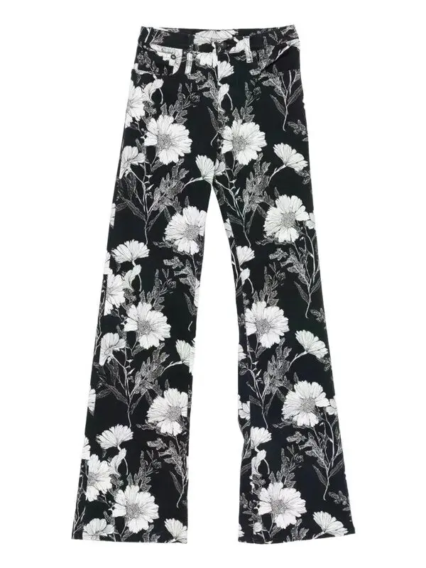 R13 Jane Flower-print Jeans - Blue
