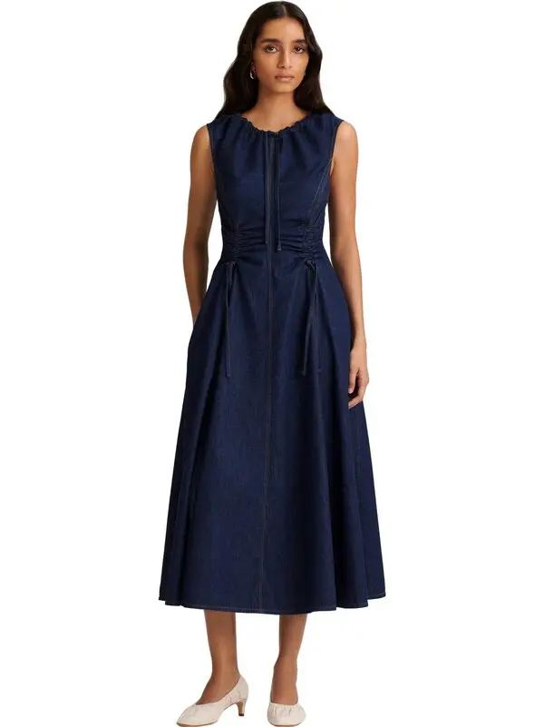 Scanlan Theodore Denim A-line Dress - Indigo.8